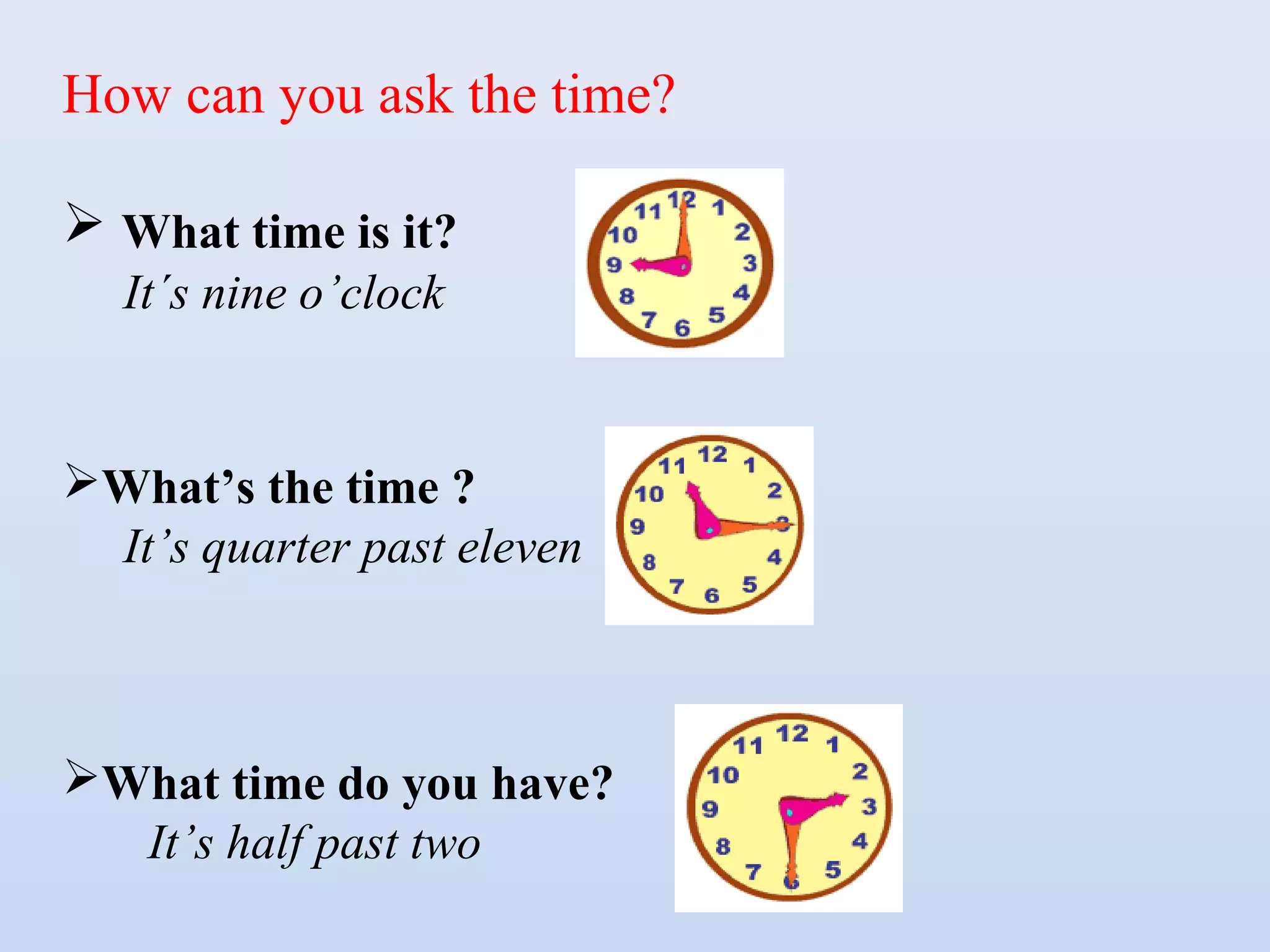 Telling the time | PPT