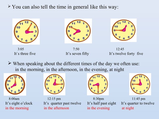 Telling the time | PPT