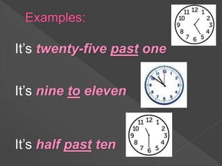 Telling the time | PPTX