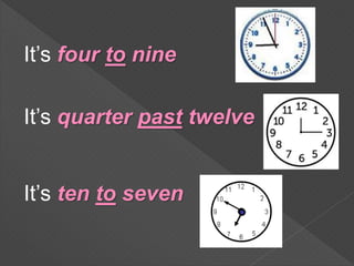 Telling the time | PPTX