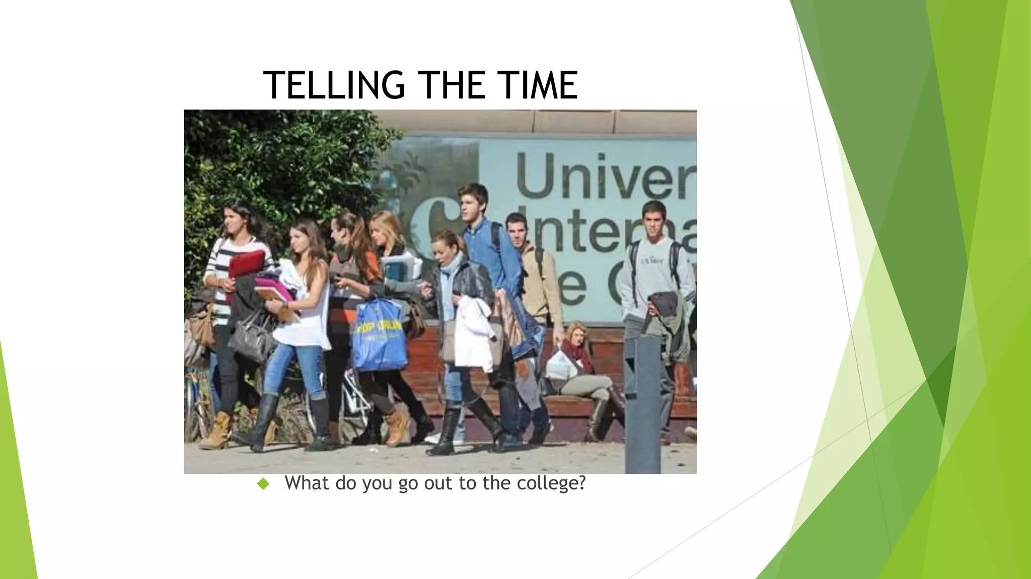 Telling the time | PPTX