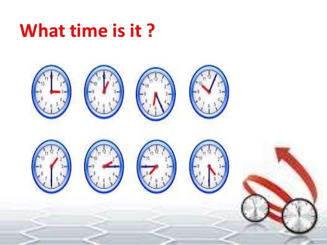 Telling the time with daily activities