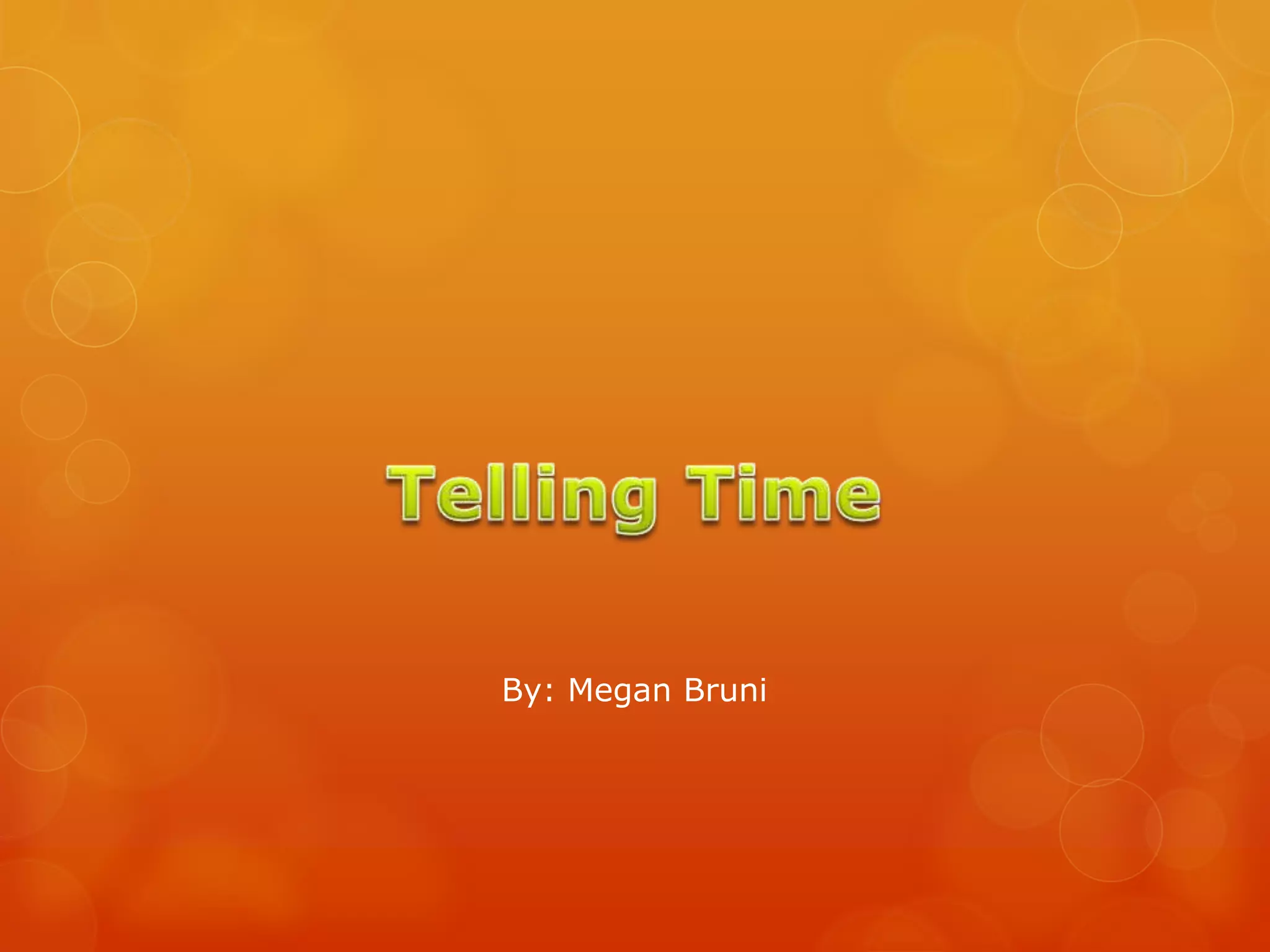Telling time | PPTX