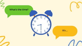 Telling Time - Overview (Understanding of how to tell time in english).pptx