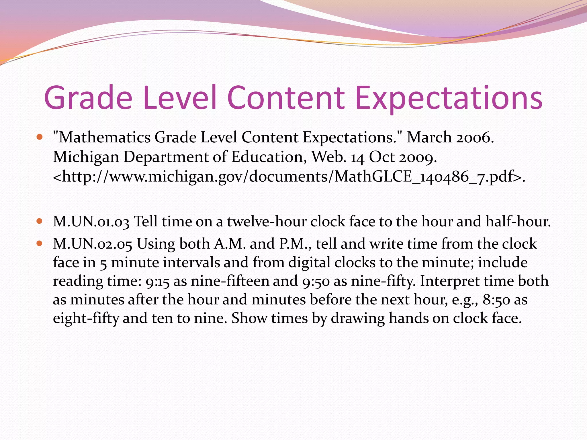 Telling Time Edu 290 | PPTX