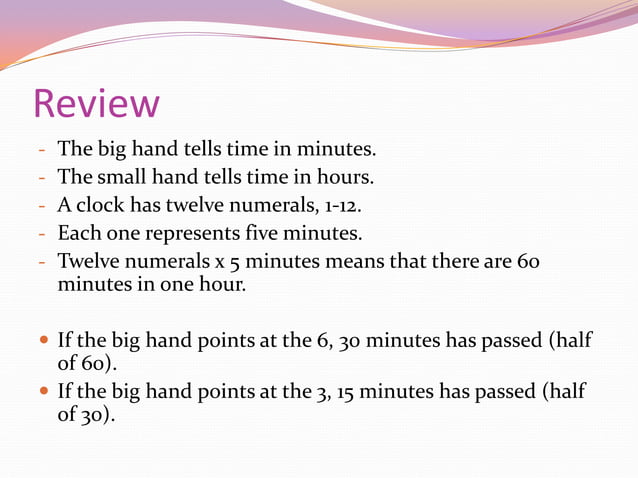 Telling Time Edu 290 | PPT