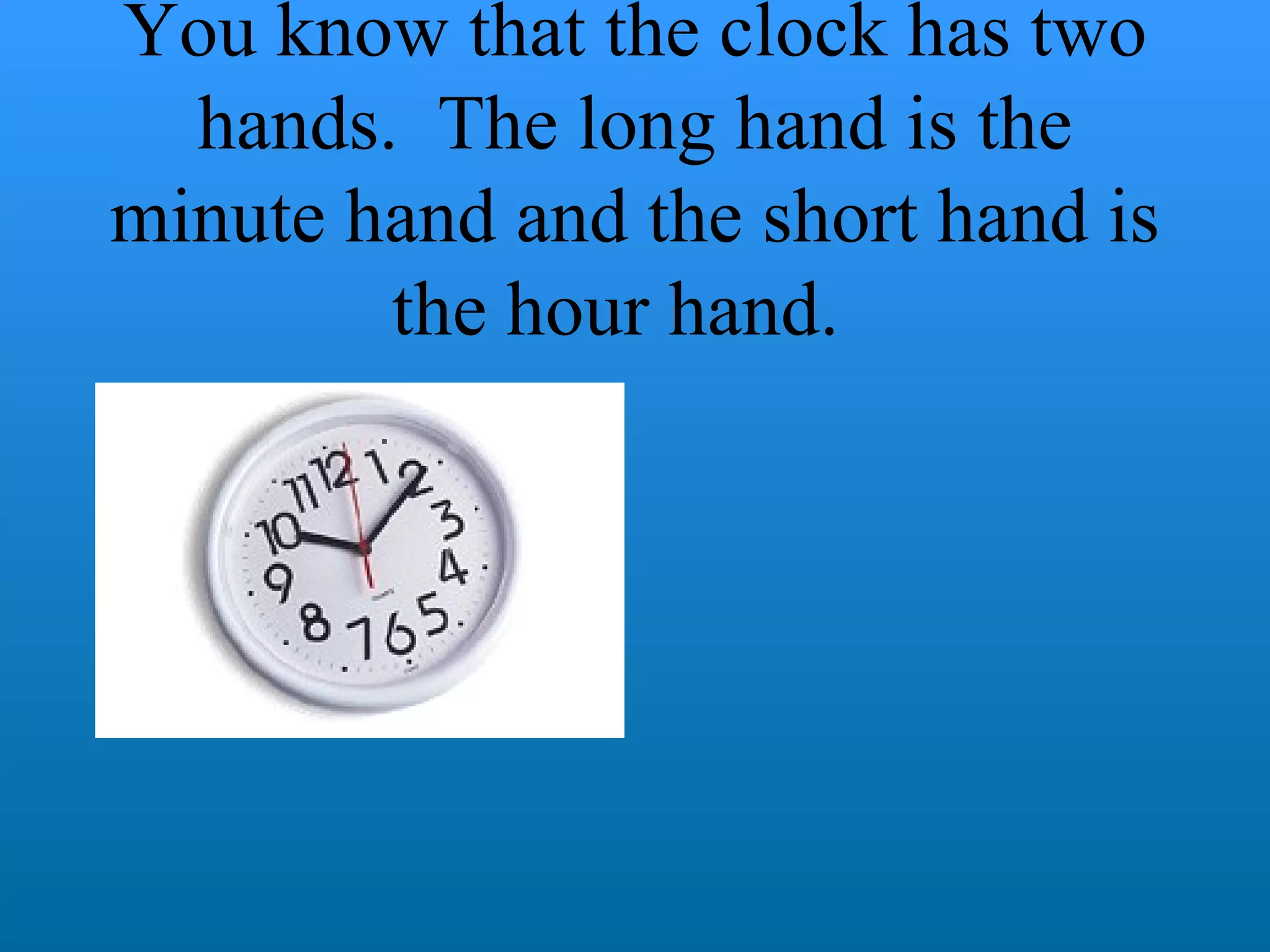 Telling time powerpoint | PPT