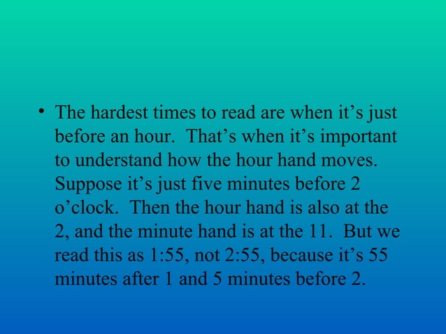 Telling time powerpoint | PPT