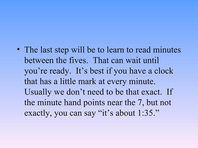 Telling time powerpoint | PPT