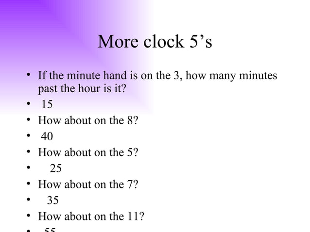 Telling time powerpoint | PPT