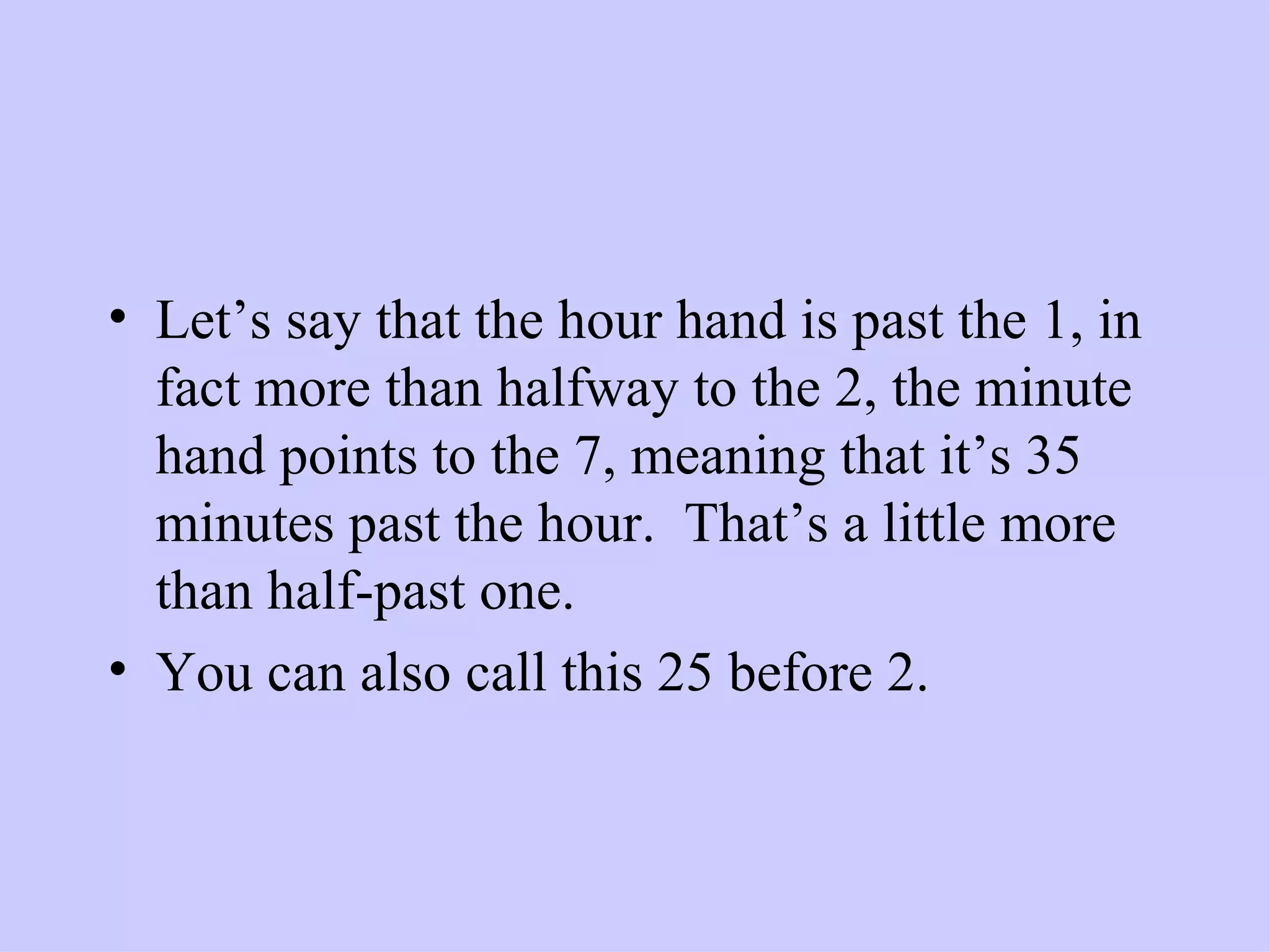 Telling time powerpoint | PPT