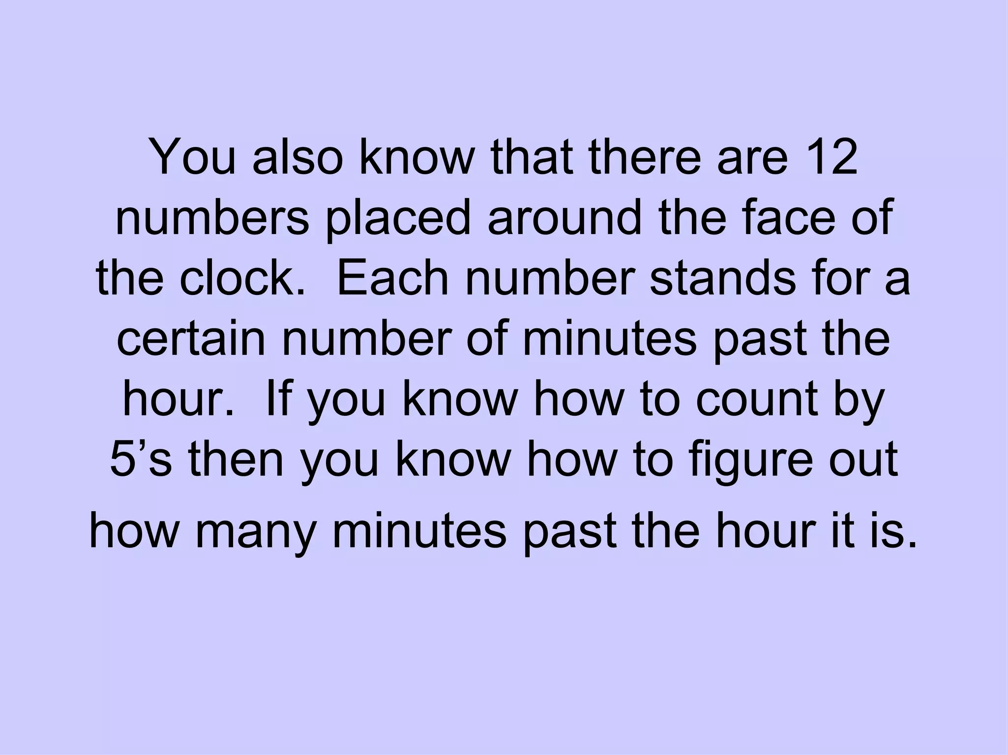 Telling time powerpoint | PPT