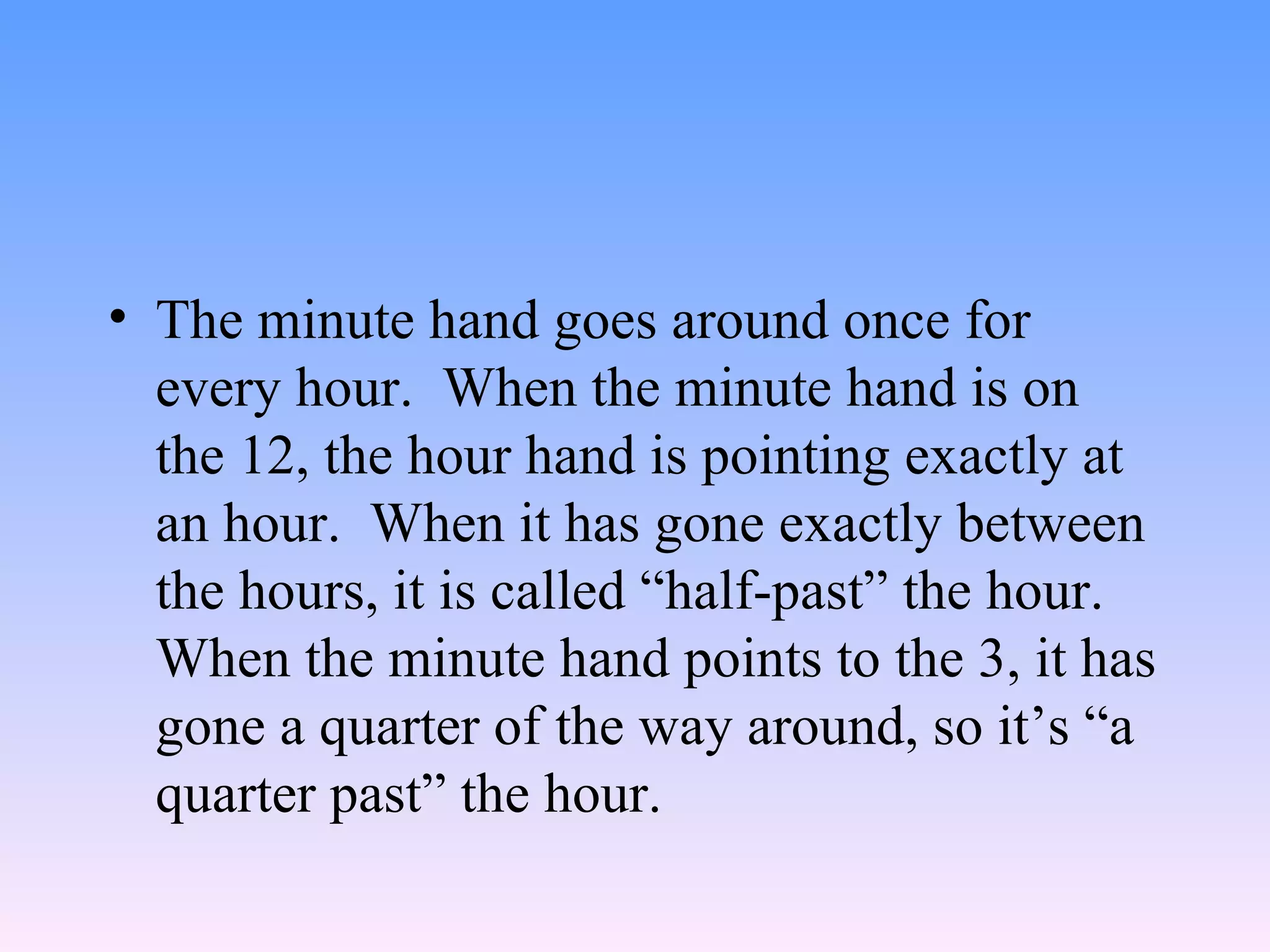 Telling time powerpoint | PPT