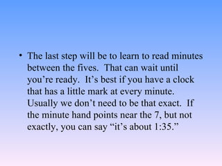 Telling time powerpoint | PPT