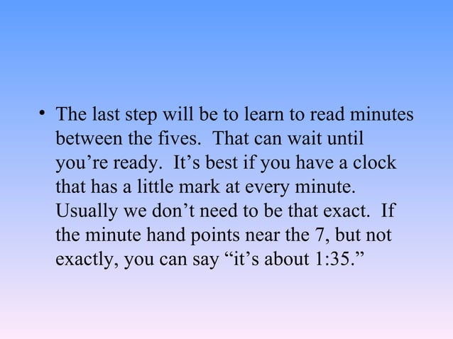 Telling time powerpoint | PPT