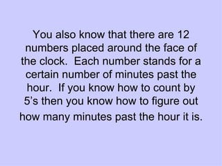 Telling time powerpoint | PPT