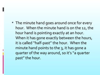 Telling time powerpoint | PPT | Resume Writing and Advice | Job Search