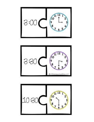 Telling time puzzles (1) | PDF