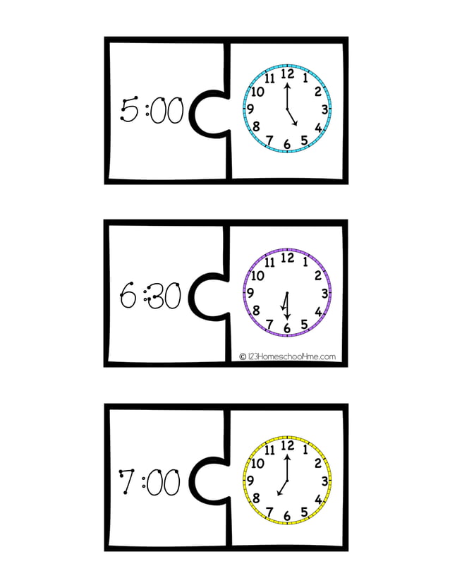 Telling time puzzles (1) | PDF