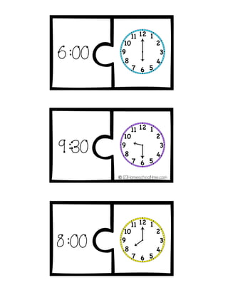 Telling time puzzles | PDF