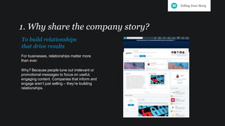 Telling your company story | PPT