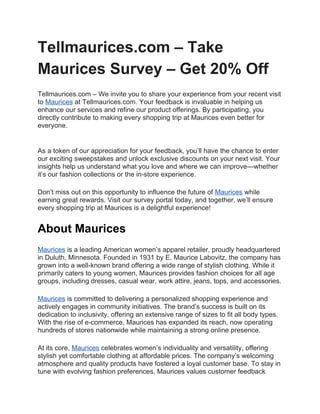 Tellmaurices. docx | PDF