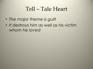 Tell-Tale Heart - in class notes | PPT