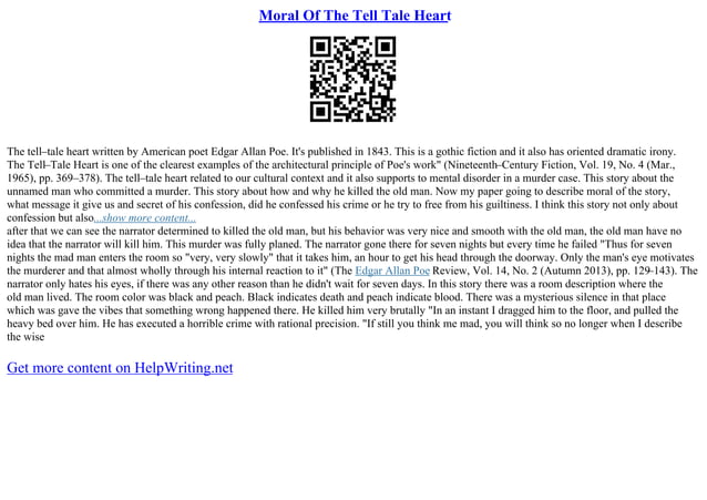 Tell Tale Heart Essay | PPT