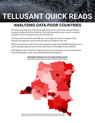 Tellusant Quick Read - Analyzing Data-Poor Countries: The DR Congo Example | PDF