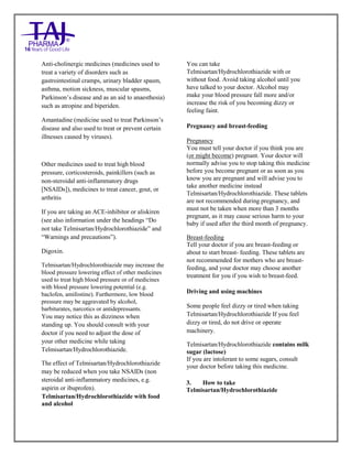 Telmisartan/HCTZ Tablets Taj Pharma PIL | PDF