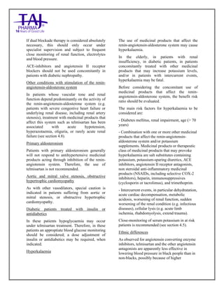 Telmisartan Tablets USP Taj Pharma SmPC | PDF