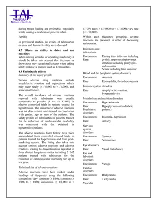 Telmisartan Tablets USP Taj Pharma SmPC | PDF