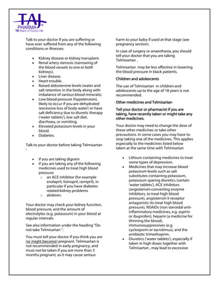 Telmisartan Tablets USP Taj Pharma PIL | PDF