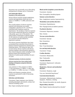 Telmisartan 40 mg tablets smpc taj pharmaceuticals | PDF