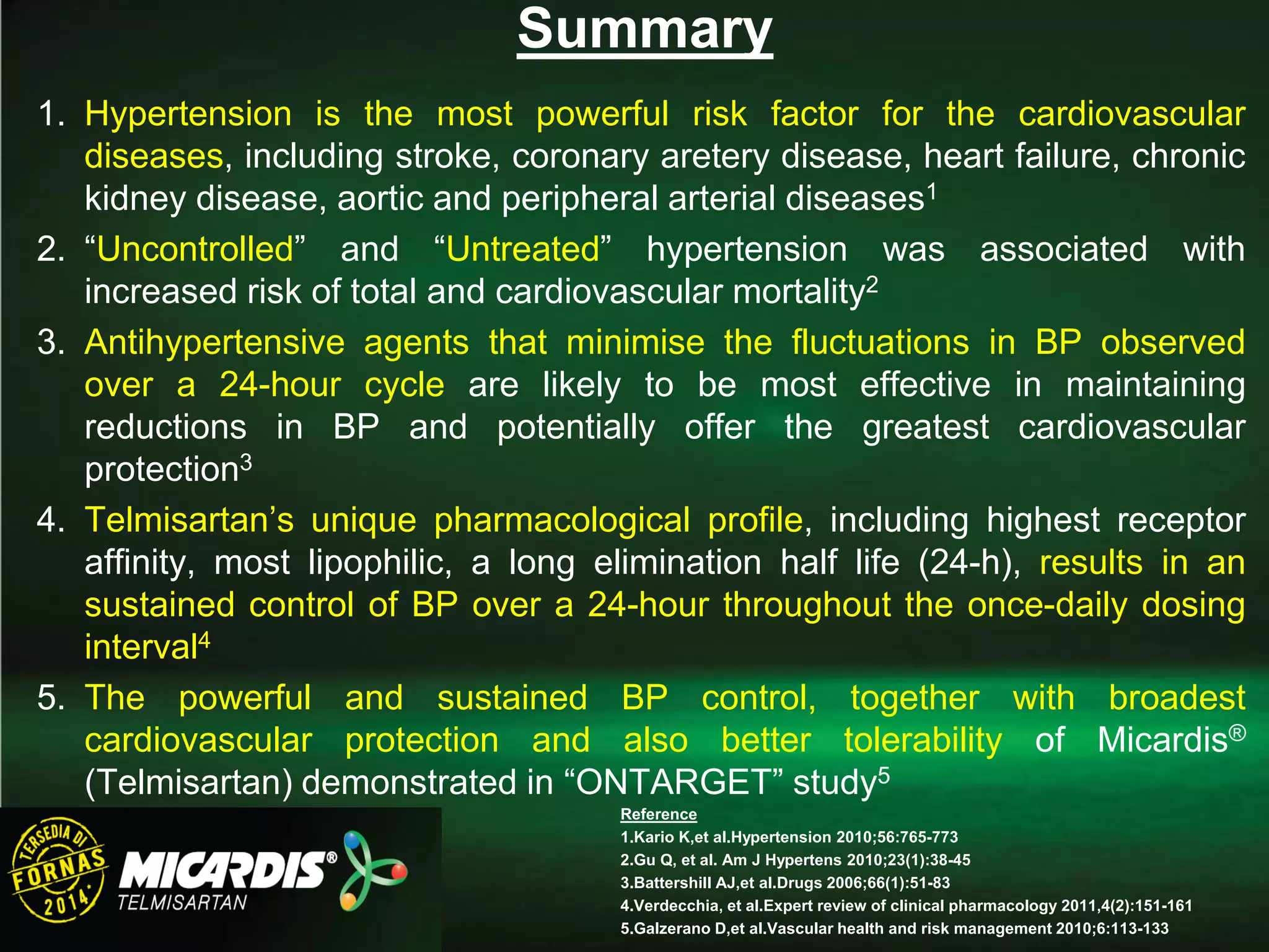THE IMPORTANCE OF 24-HOUR BP CONTROL FOR MANAGING CV RISK by dr hendro ...