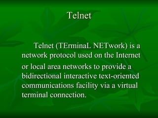 Telnet | PPT
