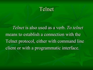 Telnet | PPT