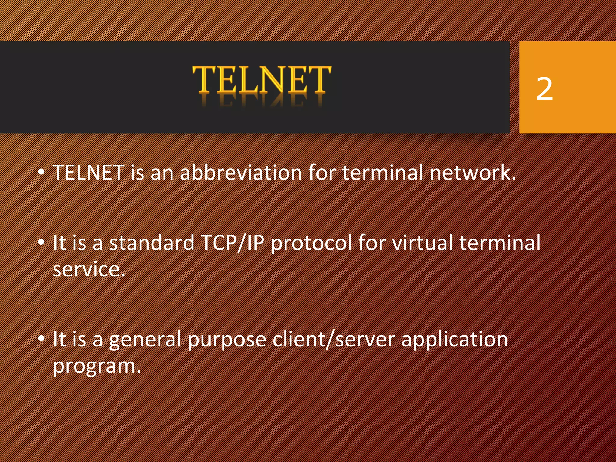 Telnet | PPT