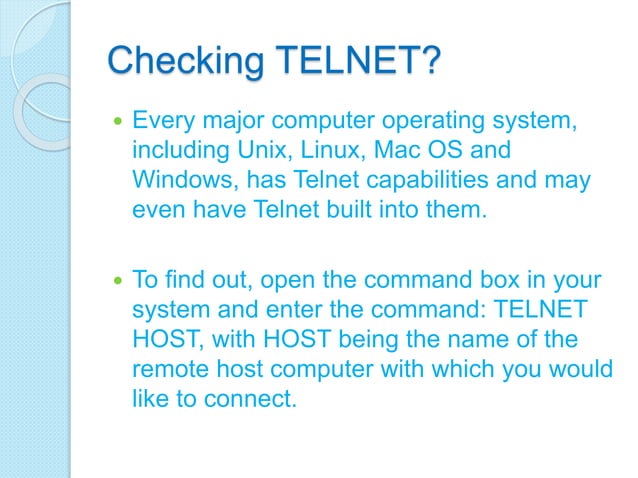 Telnet presentation | PPTX