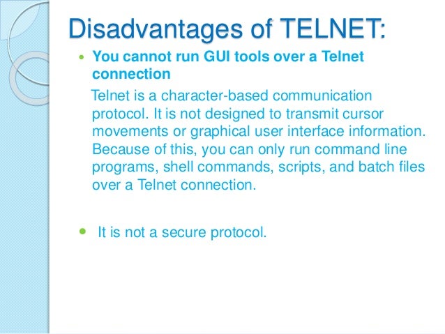 Telnet presentation