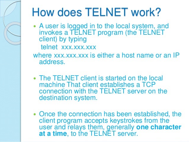 Telnet presentation