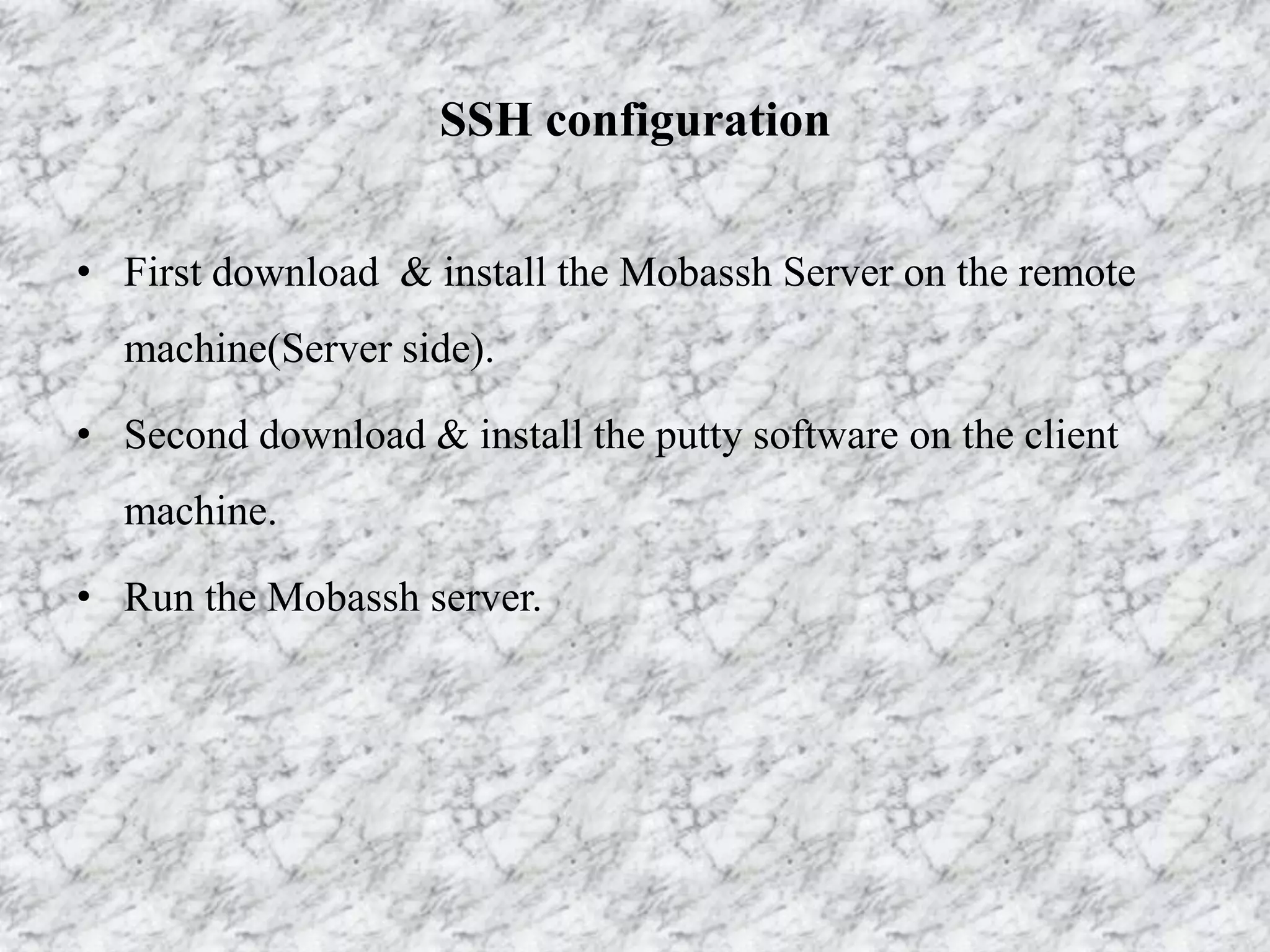 Telnet & SSH Configuration | PPTX