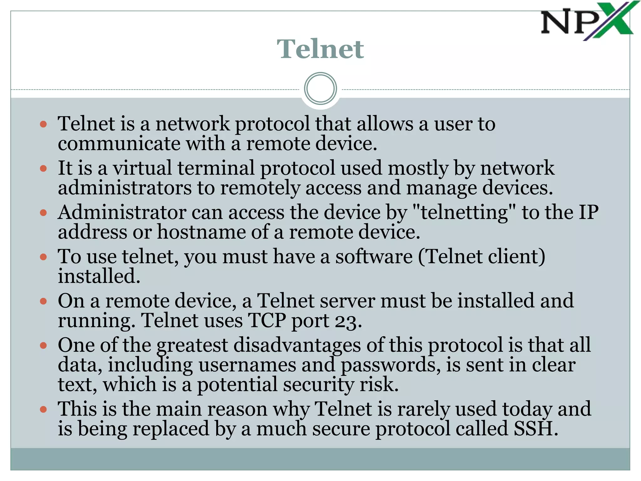 Telnet & SSH | PPTX