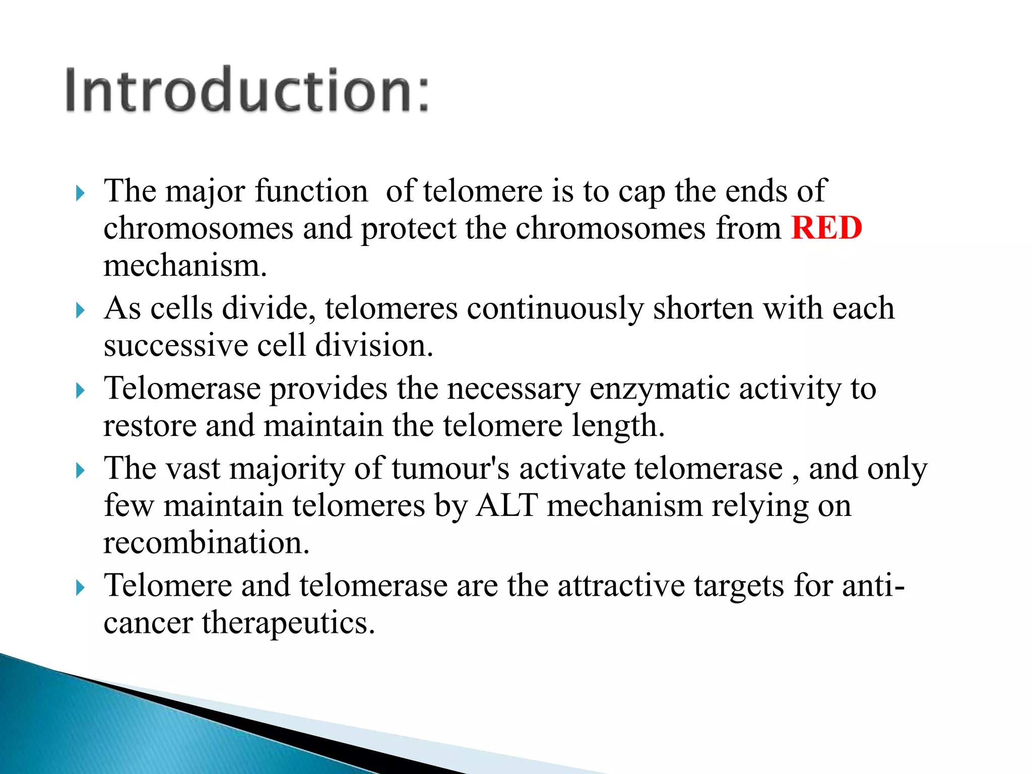 Life at the End of Chromosomes | PPTX