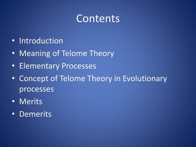 Telome Theory | PPTX