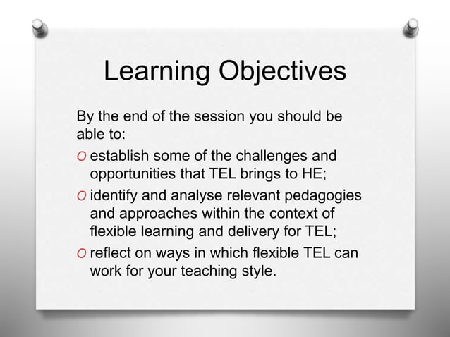TEL Pedagogy in HE | PPT