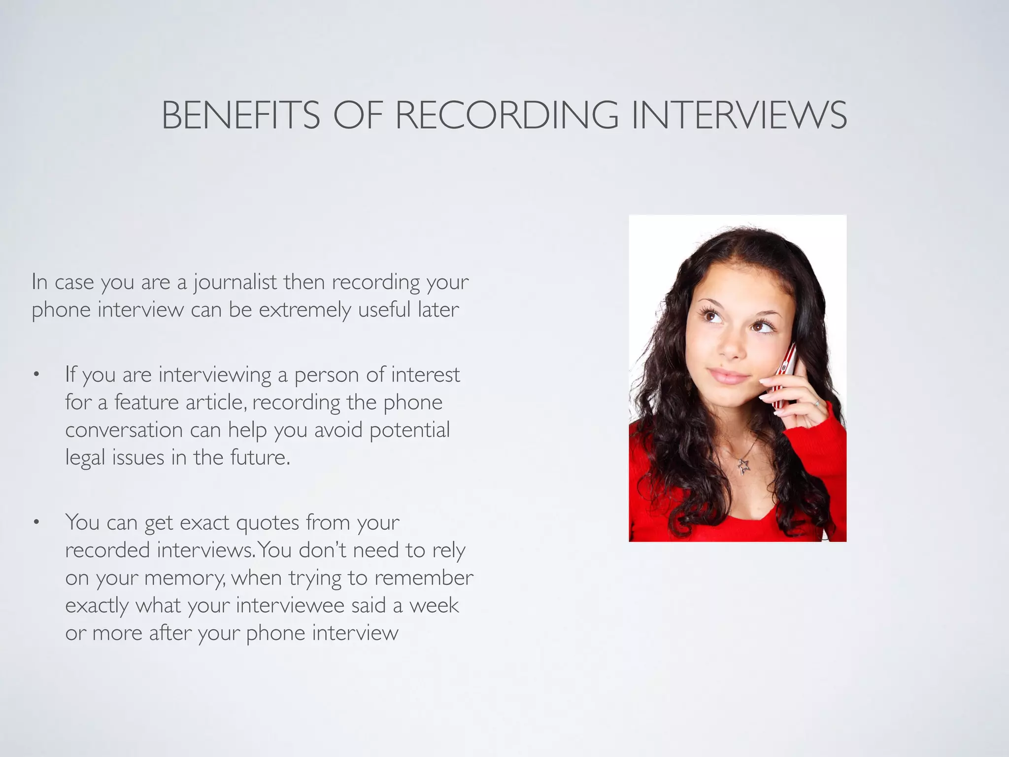 Recording Telephone Interviews | PPT