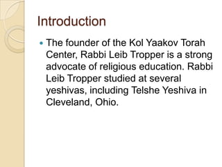 Telshe Yeshiva - Teaching Future Generations in Cleveland | PPTX