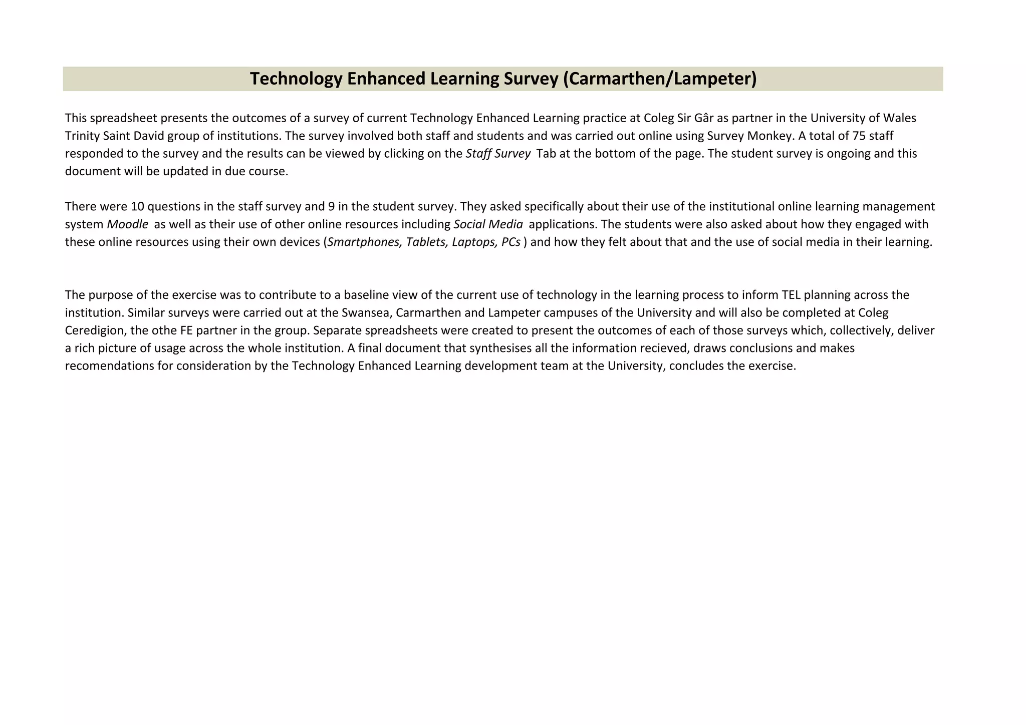 Tel survey, csg (final) | PDF