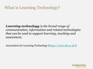 Introduction to Technology Enhanced Learning | PPTX